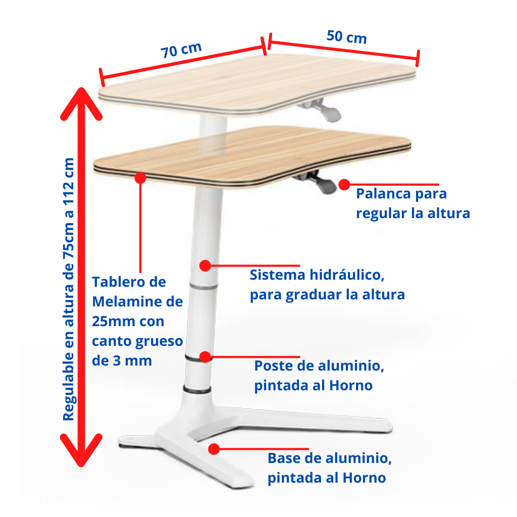 Mesa Regulable en Altura Eden – Califa Muebles